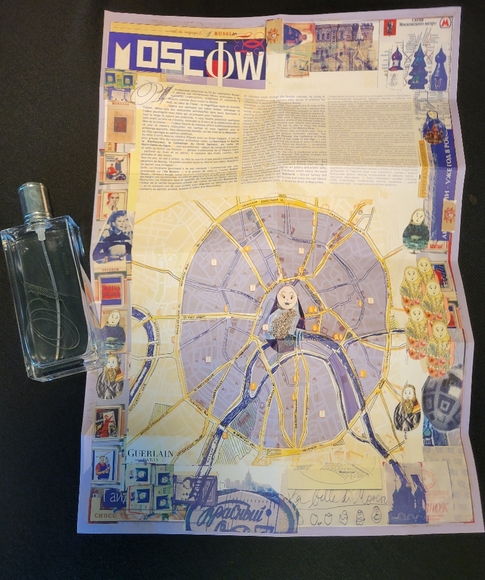 GUERLAIN | Wall Decor | Guerlain Moscow Cologne Bottle And Map | Poshmark